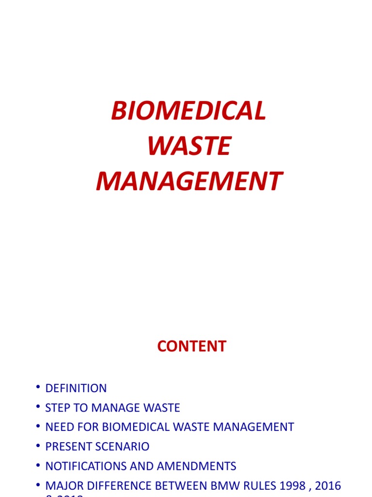 3 Bio-Medical Waste Management | PDF | Waste Management | Waste
