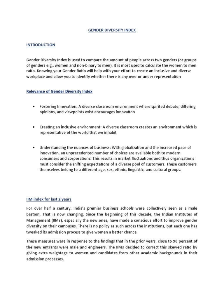 Gender Diversity Index Calculator Helps Measure Workplace Inclusion ...