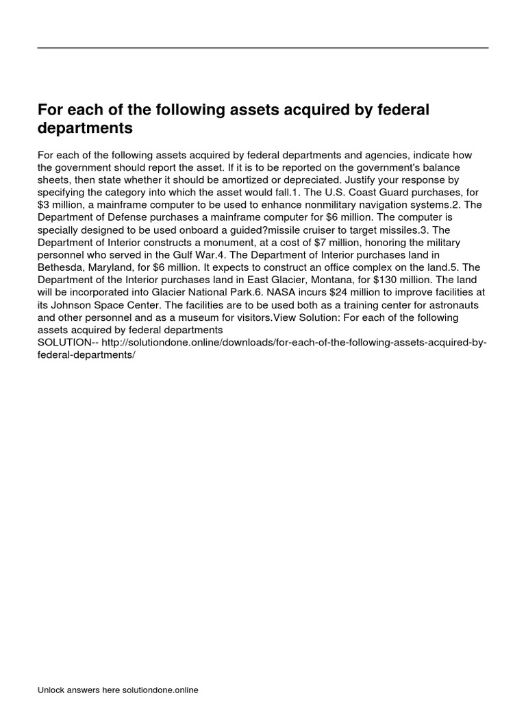 Federal Asset Reporting Guidelines | PDF | Social Science
