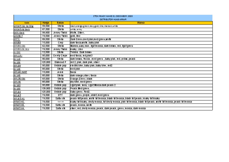AR 093 Kids AR 093 STD New Ar 098: Satn Silk | PDF