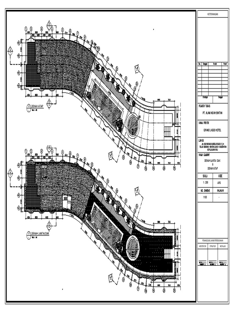 1103.DENAH ATAP & TOP ROOF-Layout1 | PDF