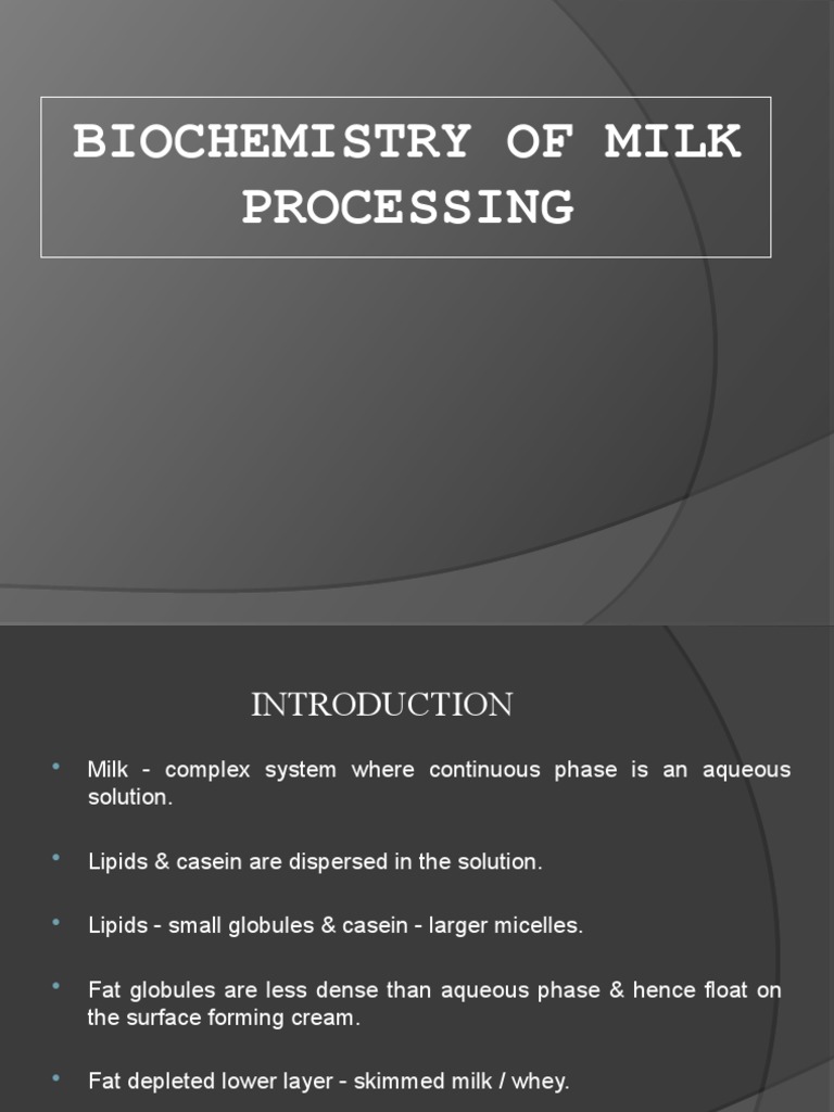 Milk Processing | PDF | Milk | Chemistry
