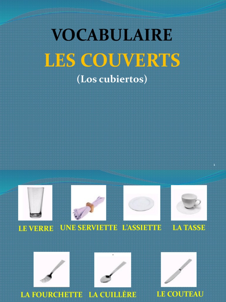 Vocabulaire Les Couverts | PDF