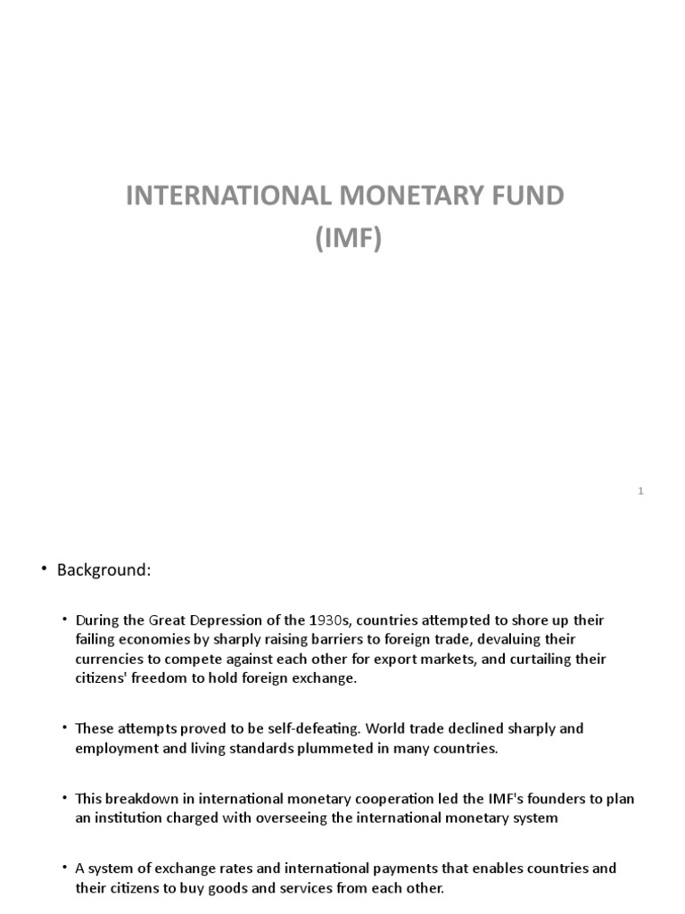 IMF: International Monetary Fund Explained | PDF | Special Drawing Rights | International ...