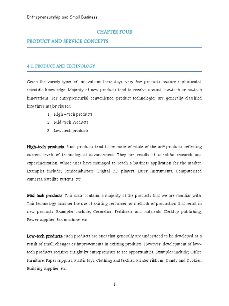 Chapter Four Product and Service Concepts | PDF | Patent | Marketing