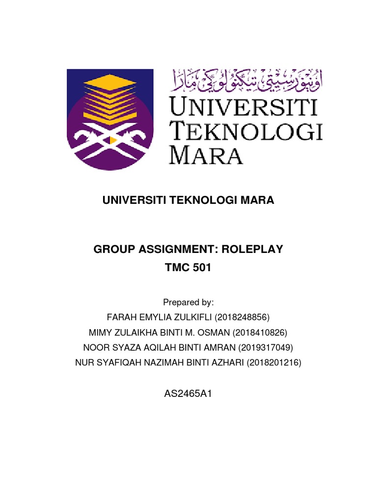 Group 7 Roleplay TMC 501 | PDF