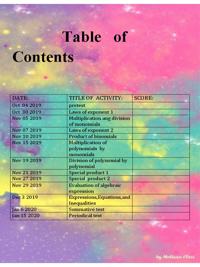 Algebra Activities and Tests Overview | PDF
