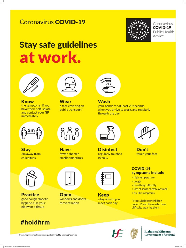 COVID-19 Stay Safe Guidelines for Work | PDF | Public Health | Epidemiology