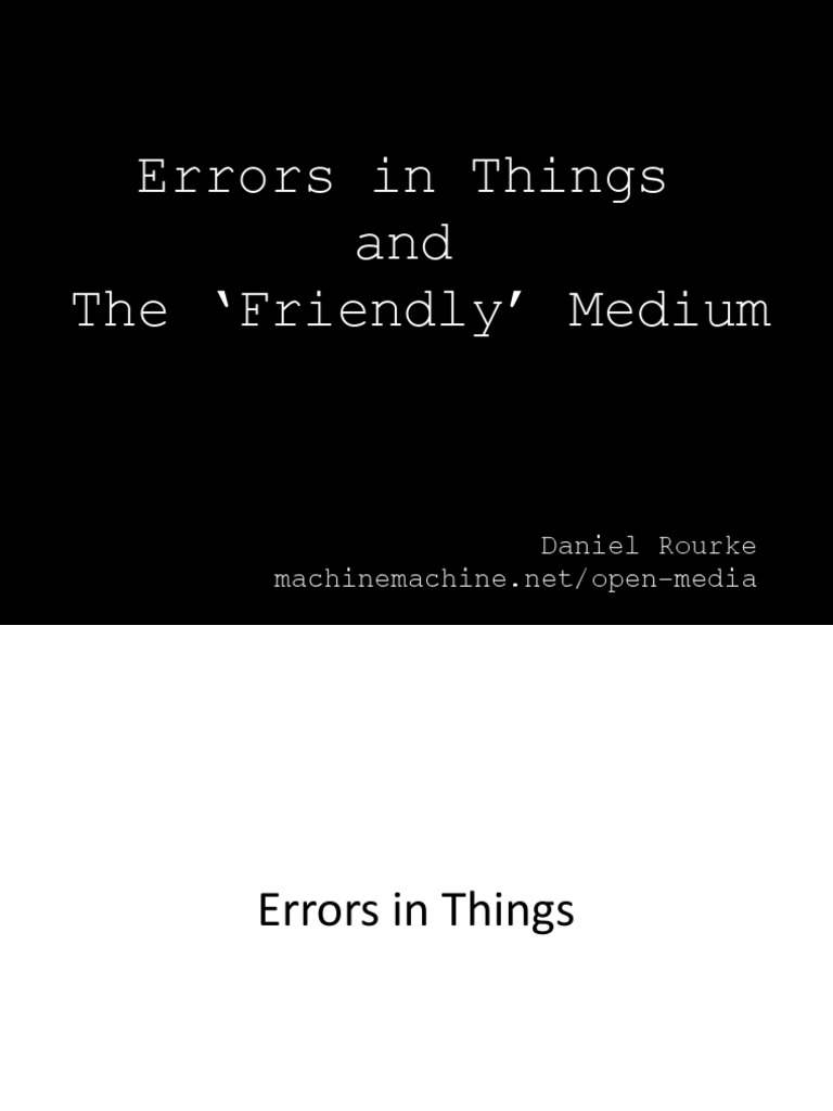 Errors in Things (Online Version) | PDF | Communication | Digital ...