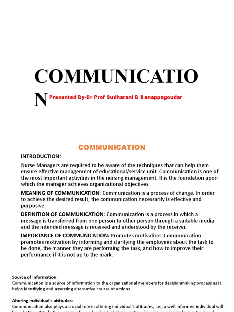 Meaning, Defination, Elements of Communication | PDF | Code | Attitude (Psychology)