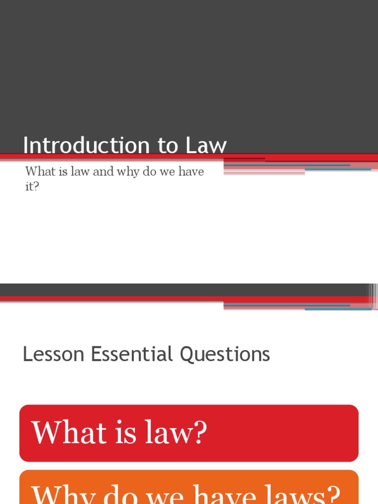 Introduction To Law - What Are Laws | PDF | Reason | Brainstorming
