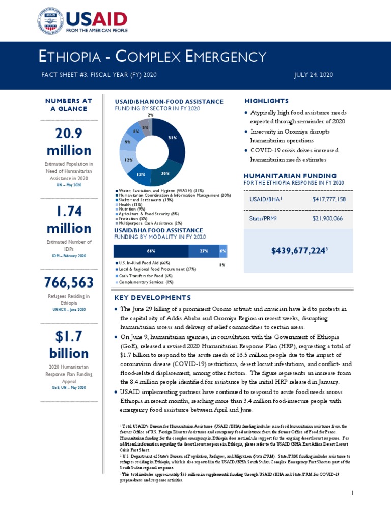 07.24.20 - USAID-BHA Ethiopia Complex Emergency Fact Sheet #3 | PDF ...