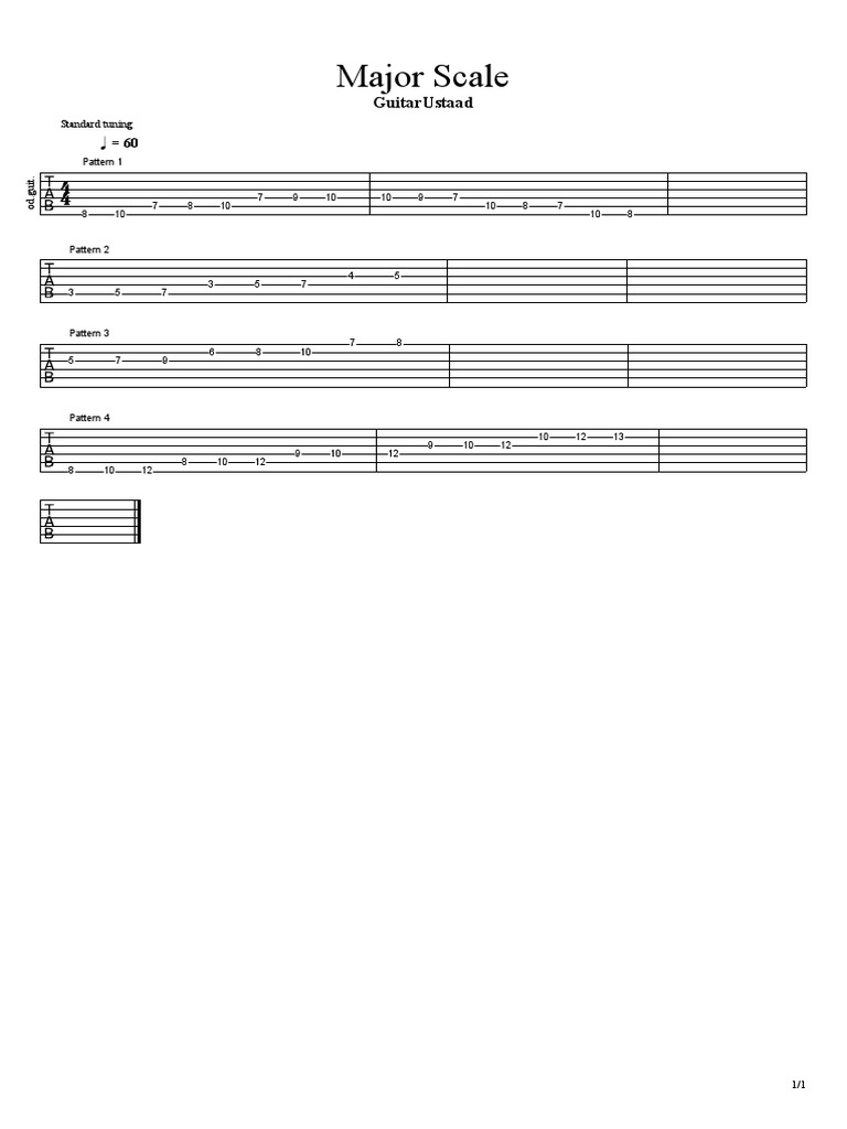 Major Scale - Lesson | PDF