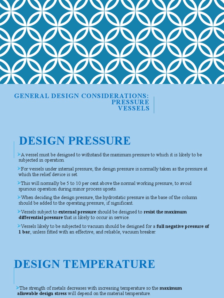 Design Consideration Pressure Vessel | PDF | Strength Of Materials ...