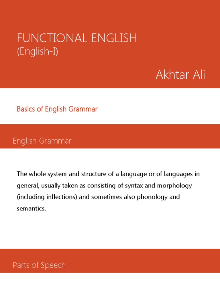 English Grammar: Parts of Speech Guide | PDF | Noun | Part Of Speech