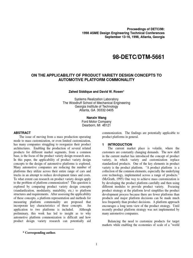 On The Applicability of Product Variety Design Con | PDF | Modularity ...