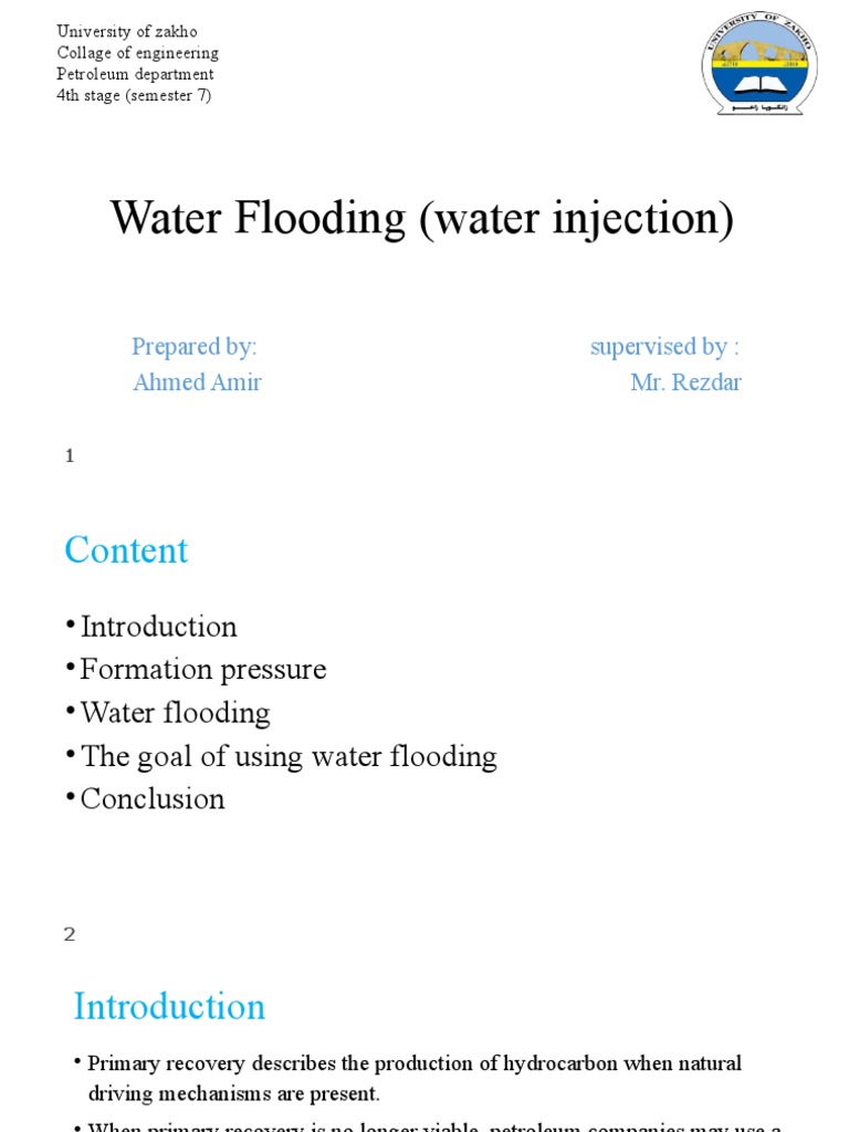 Water Flooding (Water Injection) | PDF
