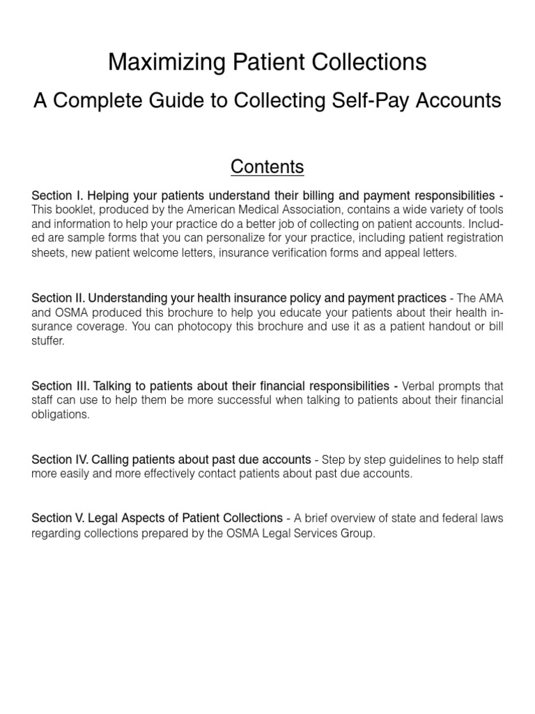 Maximizing Patient Collections Guide | PDF | Health Insurance ...