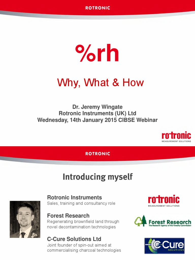 Why, What & How: Dr. Jeremy Wingate Rotronic Instruments (UK) LTD ...