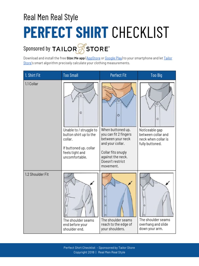 RMRS Perfect Shirt Checklist PDF | PDF