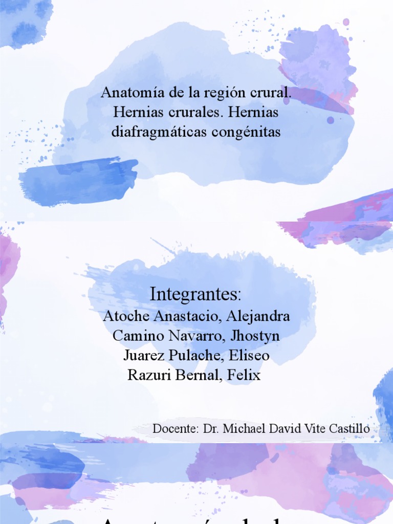 Anatomia de La Region Crural, Hernias Crurales y Diafragmaticas | PDF ...