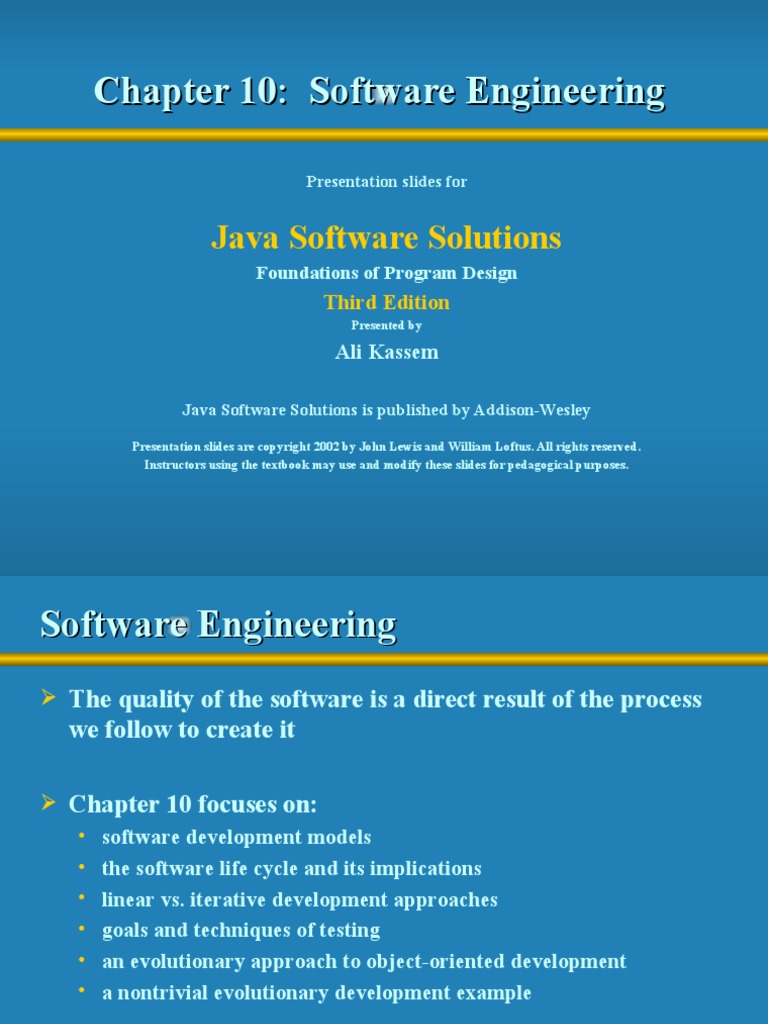 Chapter 10: Software Engineering | PDF | Prototype | Class (Computer Programming)