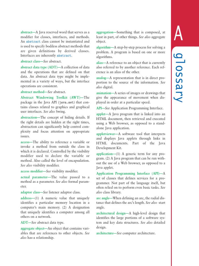 Appendix A | PDF | Class (Computer Programming) | Java (Programming ...