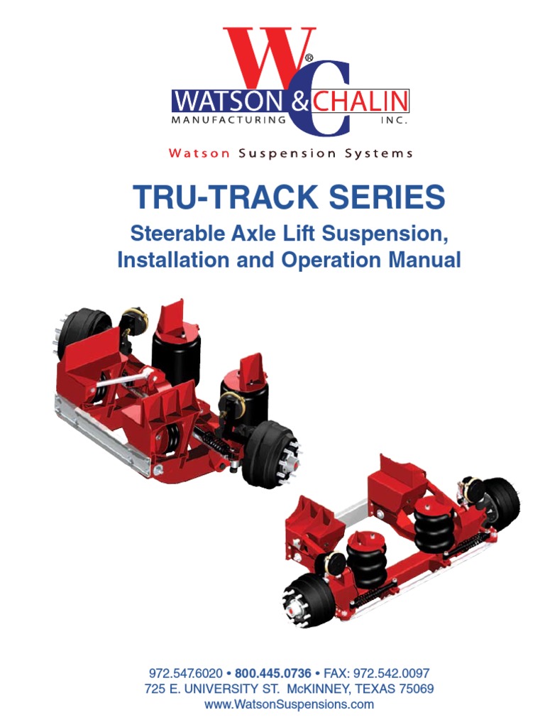 Watson - WC-1-1000 - Suspension Manual | PDF | Axle | Screw