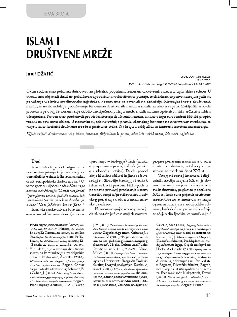 Islam I Drustvene Mreze PDF | PDF