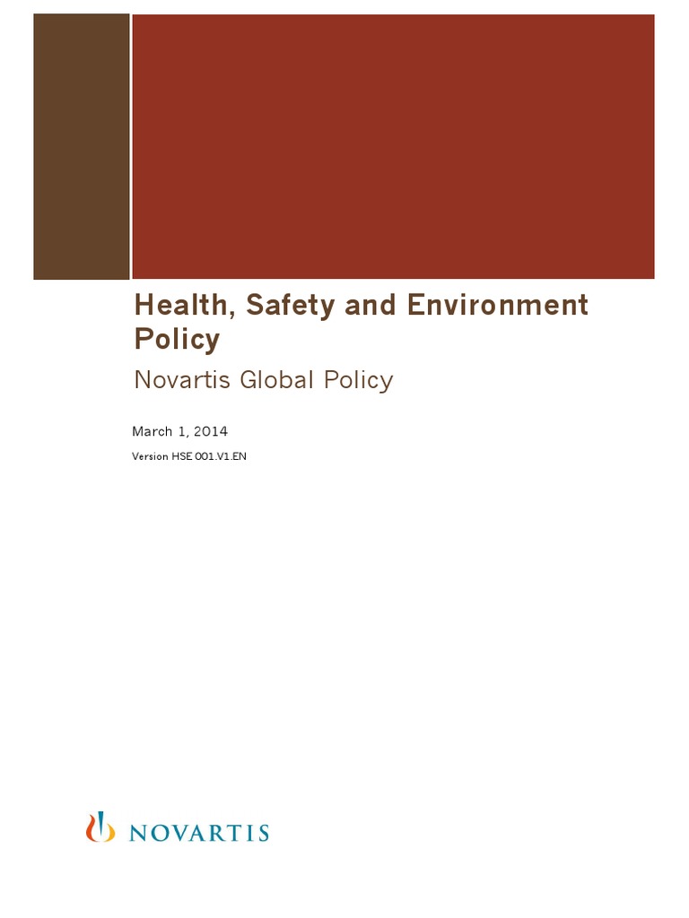 Health, Safety and Environment Policy | PDF | Occupational Safety And ...