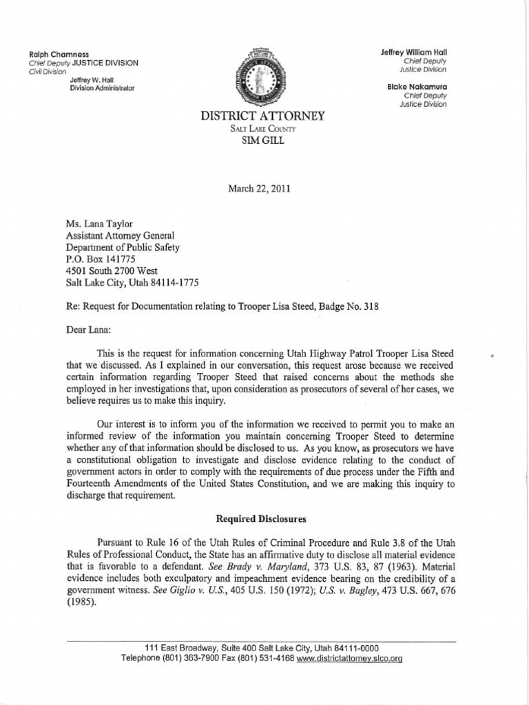 DA Letter | PDF