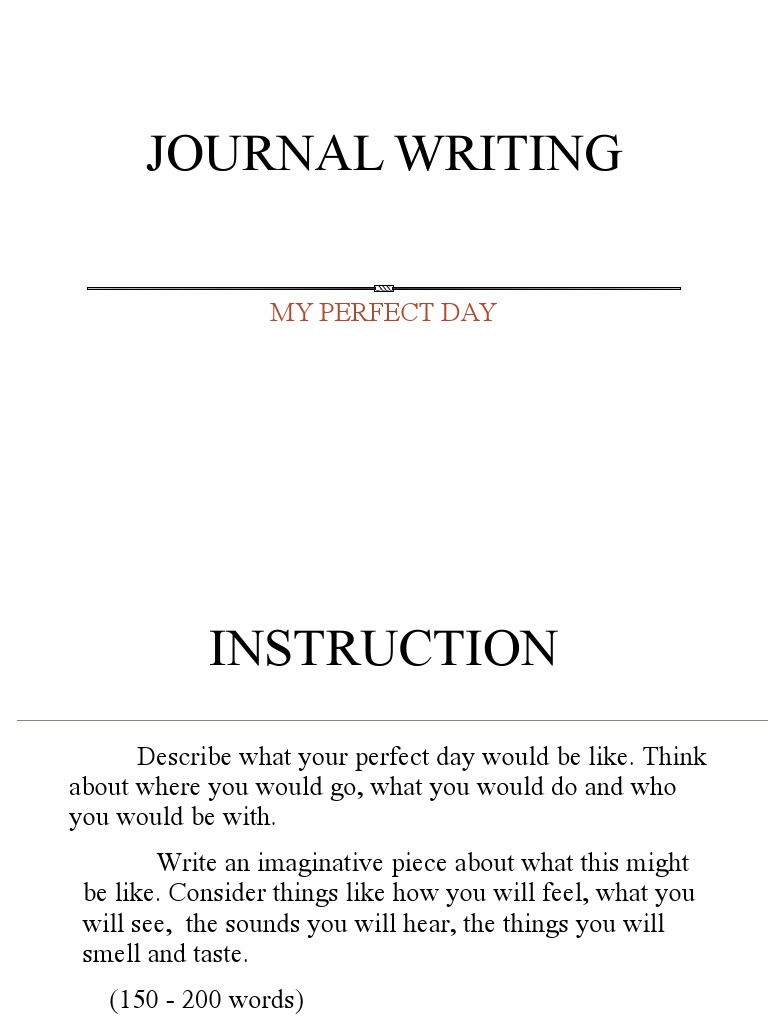 Perfect Day Journal Writing Guide | PDF