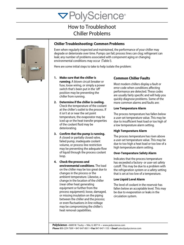 How To Troubleshoot Chiller Problems | PDF | Continuum Mechanics ...