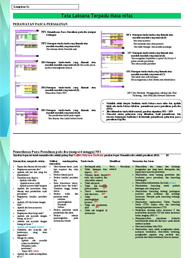Klasifikasi dan Penatalaksanaan Nifas | PDF
