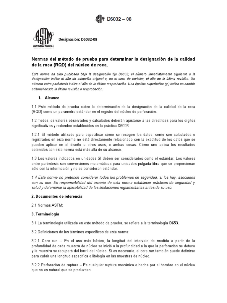 ASTM D6032 08 Traducción | PDF | Naturaleza | Enseñanza de matemática
