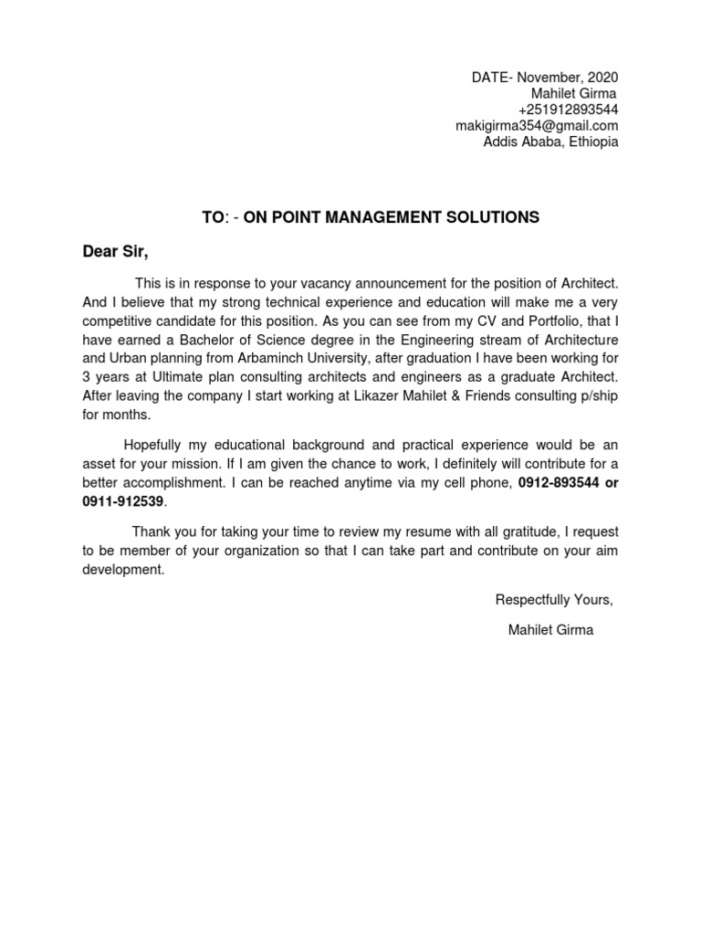 Application Letter PDF | PDF