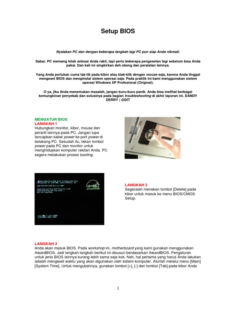 Cara Setting Bios Yang Baik | PDF | Komputer