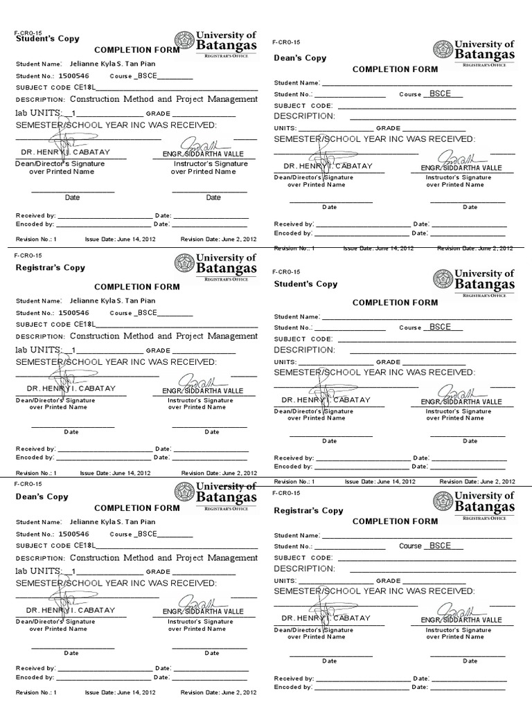 Units: Construction Method and Project Management Lab Bsce | PDF