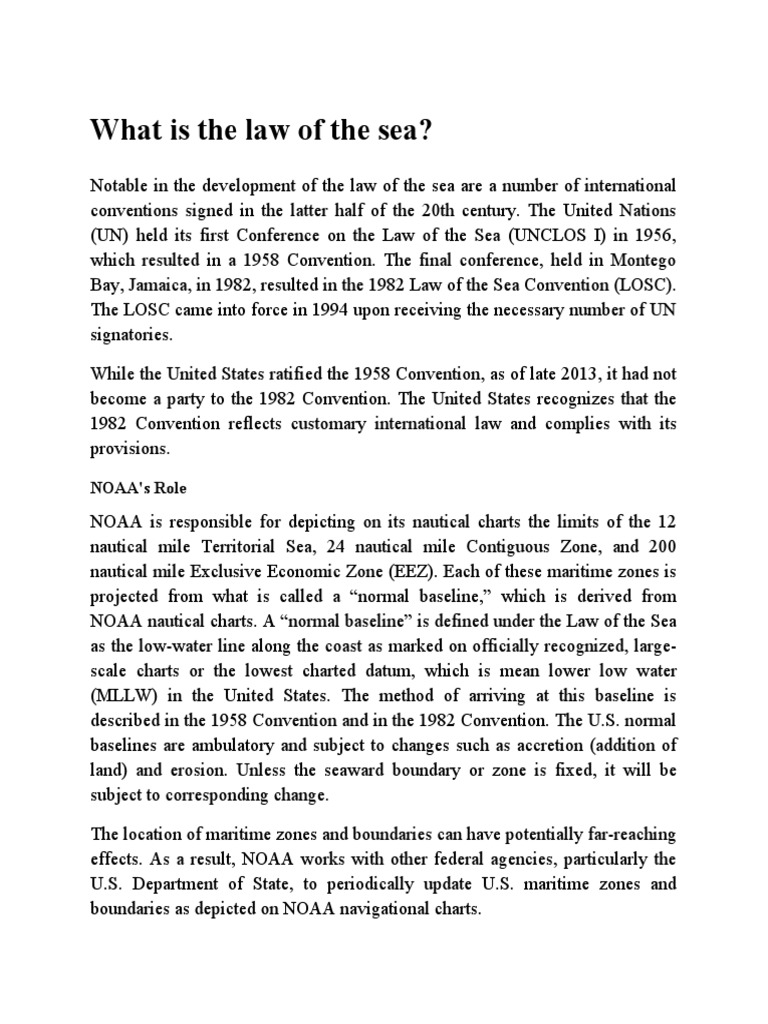 What Is The Law of The Sea | PDF | Law