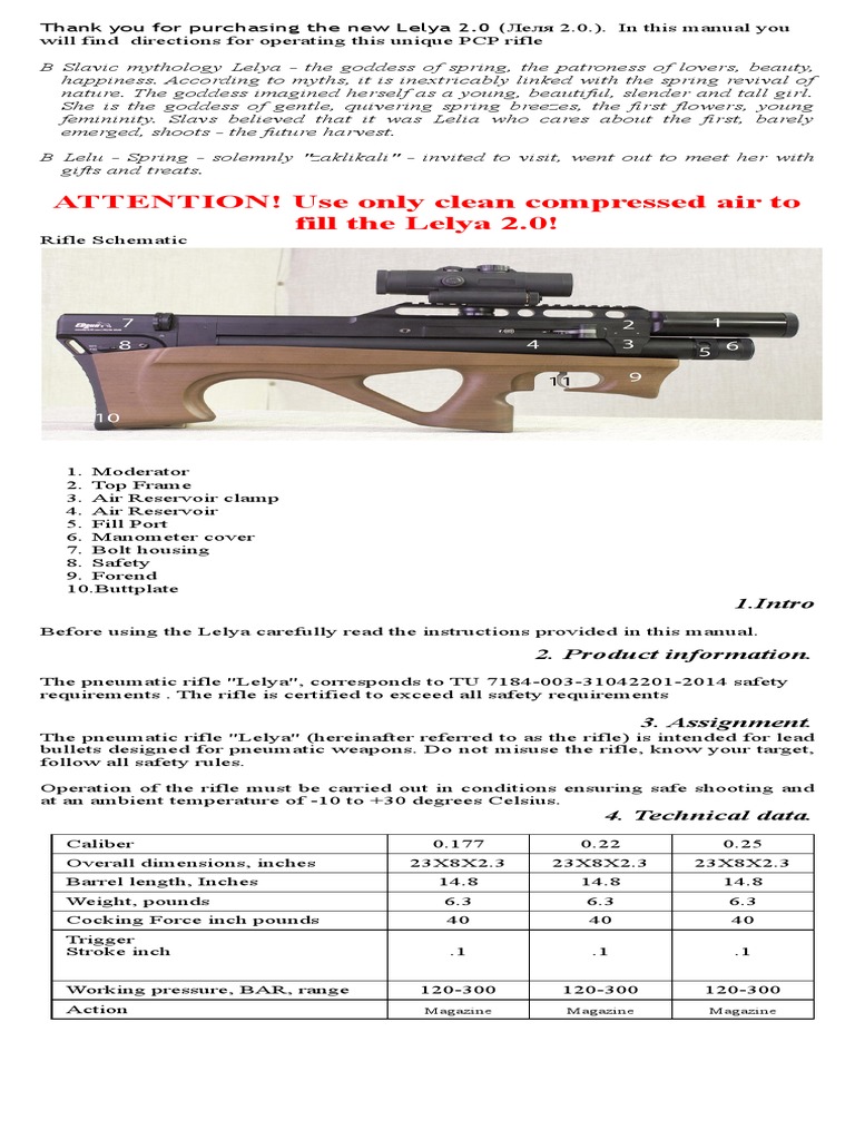 Lelya 2 0 Manual PDF | PDF | Rifle | Trigger (Firearms)