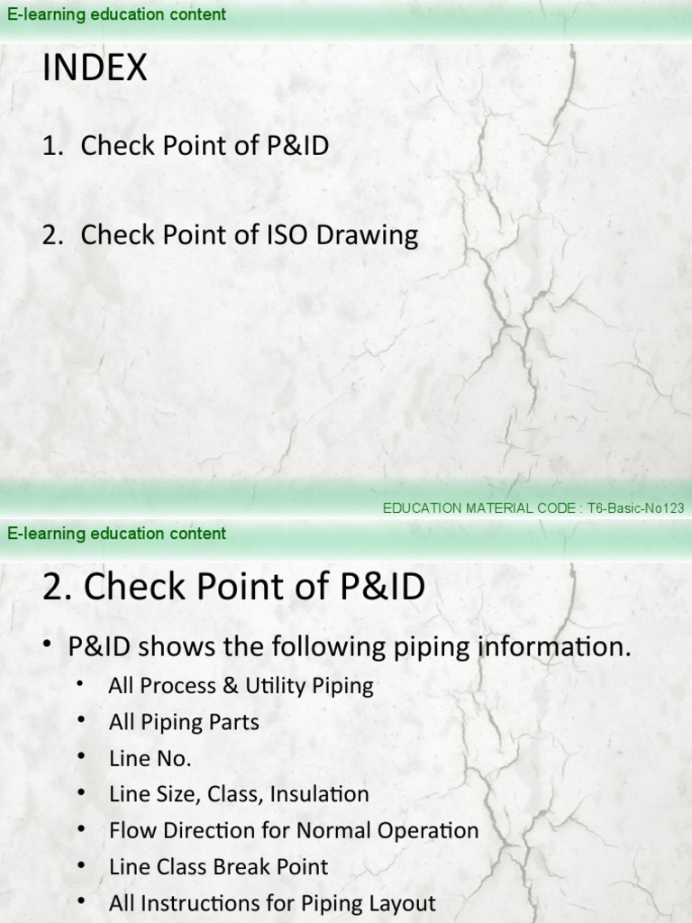 Index: 1. Check Point of P&ID 2. Check Point of ISO Drawing | PDF ...