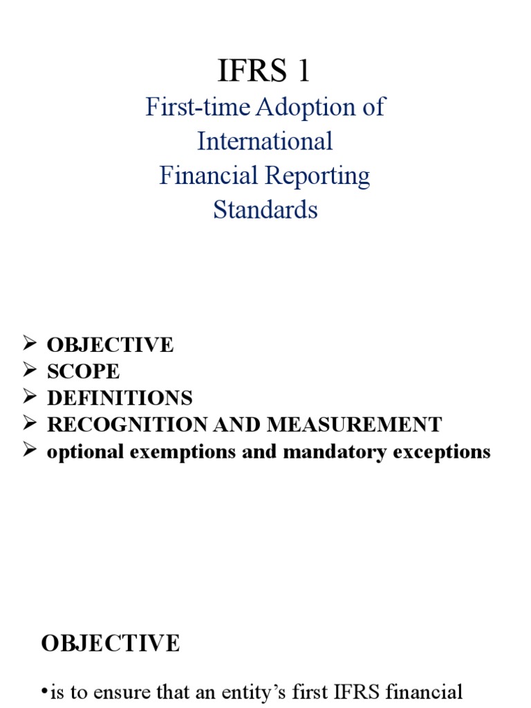 Ifrs 1 | PDF | International Financial Reporting Standards | Financial ...