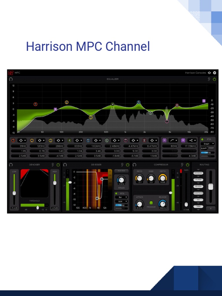 Harrison MPC Channel Manual | PDF | Equalization (Audio) | Bandwidth (Signal Processing)