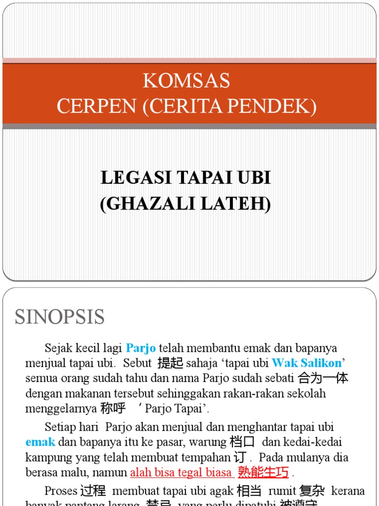 LEGASI TAPAI UBI （中文翻译） | PDF