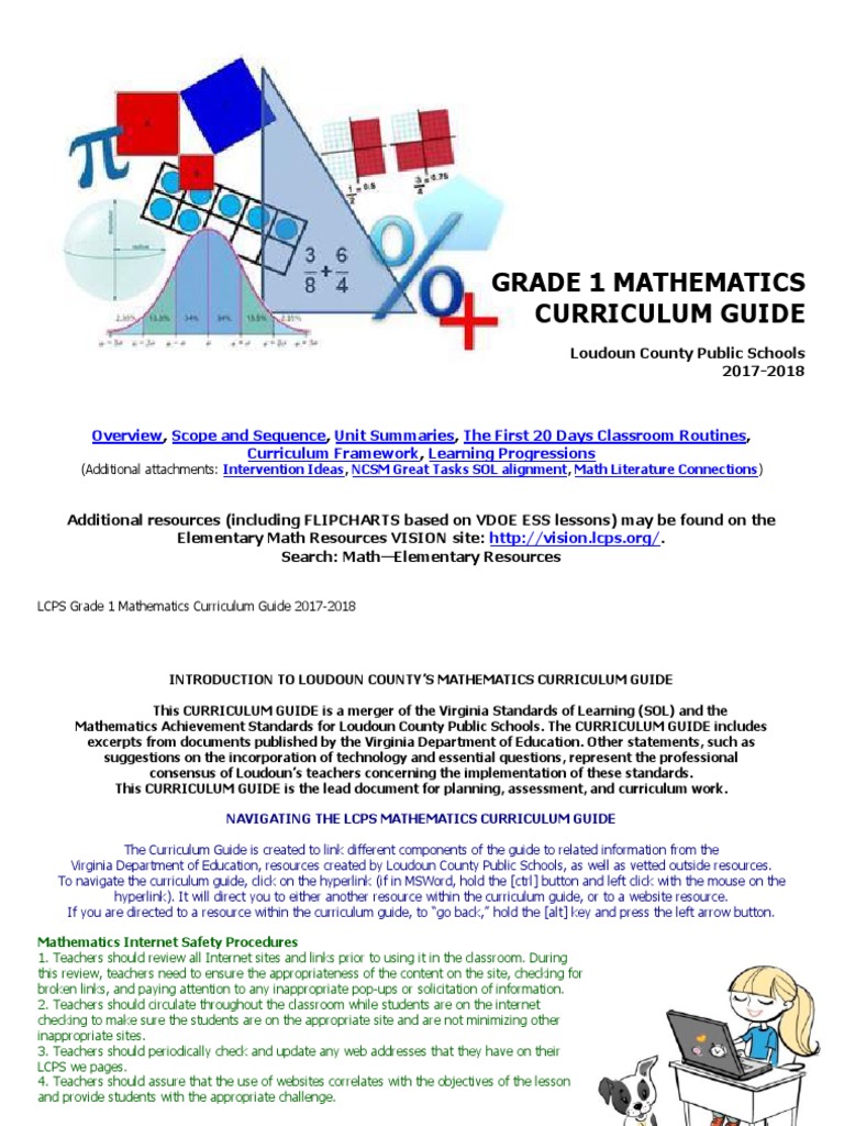 Math Grade 1 Mathematics FULL CG 17-18 | PDF | Numbers | Curriculum