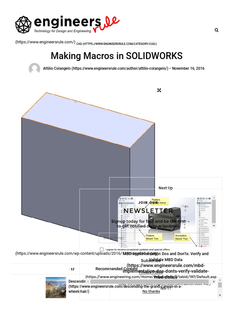 Making Macros in SOLIDWORKS - Engineers Rule PDF | PDF | Macro (Computer Science) | Graphical ...