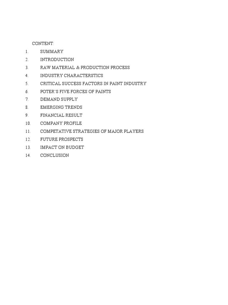 Project Report On Asian Paints | PDF