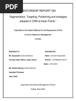 Asian Paints Internship Report | PDF | Brand | Employment