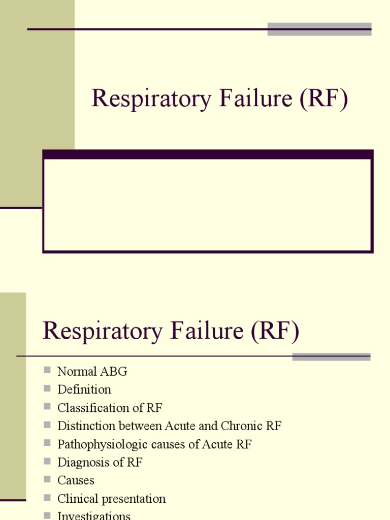 Respiratory Faillure | PDF | Lung | Respiratory System