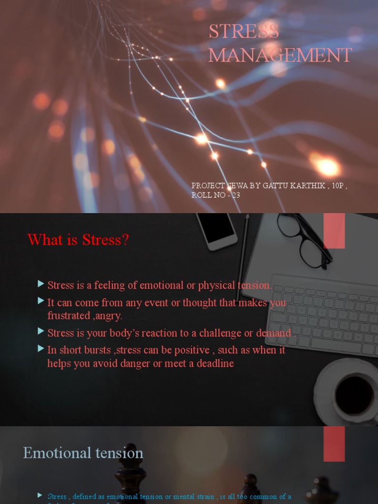 Stress Management: Project Sewa by Gattu Karthik, 10P, Roll No - 23 | PDF